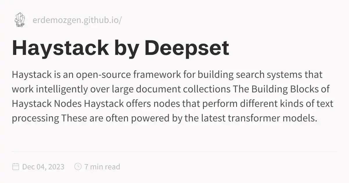Haystack by Deepset
