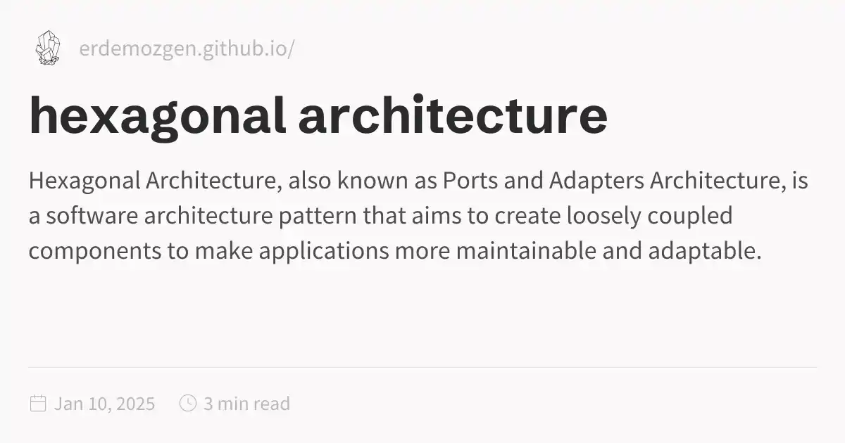 hexagonal architecture